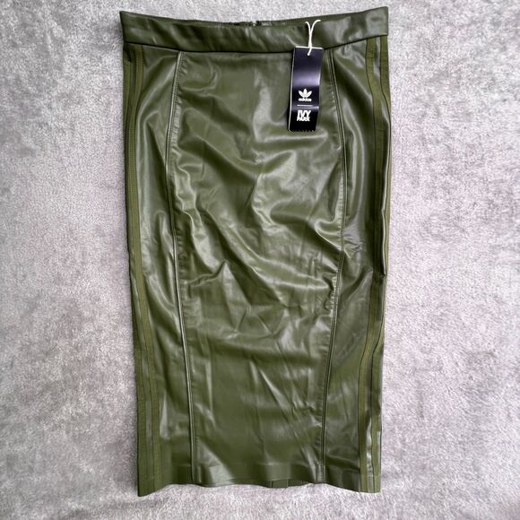 adidas | Skirts | Adidas Ivy Park Faux Leather Skirt Womens Medium Wild ...